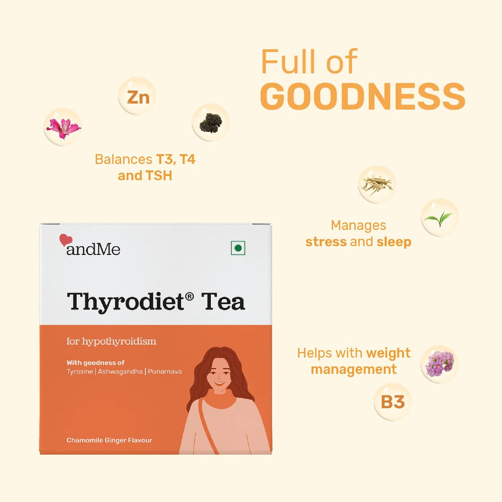 andMe Thyroid Tea for Hypothyroidism- Restore healthy T3, T4 levels