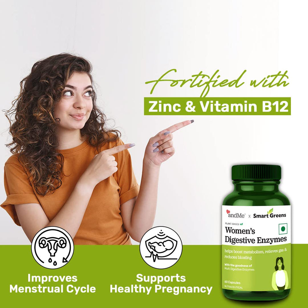 andMe x Smart Greens Women’s Digestive Enzymes Supplement Capsules